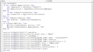 SAP GUI Scripting com Excel VBA
